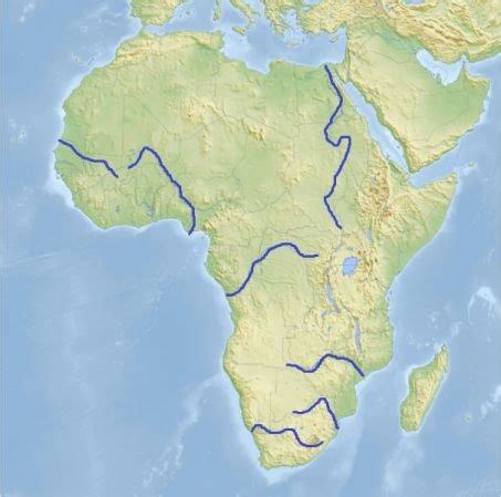 Juegos de Geografía Juego de Ríos y la isla de África Cerebriti