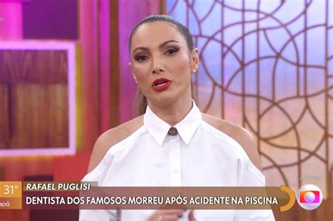 Patrícia Poeta lamenta morte ao vivo no Encontro Área VIP