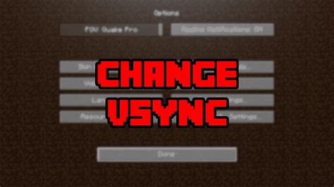 How To Turn VSync On Off In Minecraft How To Enable Disable VSync