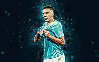 Descargar 4k yago aspas 2022 celta de vigo fc luces de neón azul
