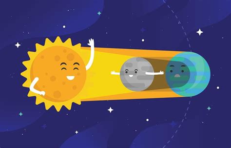 Concepto De Eclipse Solar De Dibujos Animados 2870100 Vector En Vecteezy