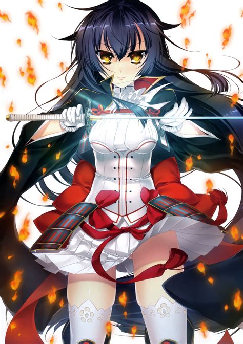 Hình nền hình minh họa tóc dài Anime cô gái Vũ khí thanh kiếm