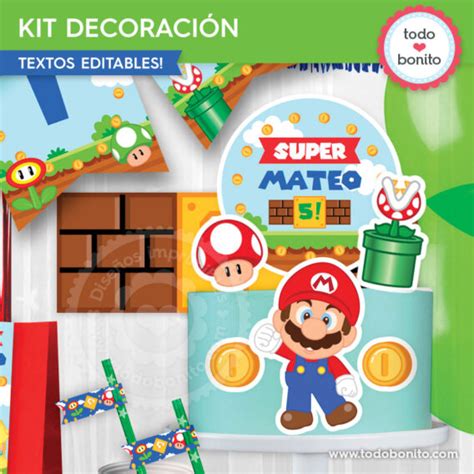 Super Mario Bros Ya Tiene Su Kit Imprimible Todo Bonito