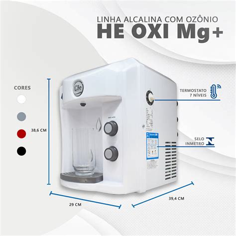Filtro de água Alcalina Ionizada e Ozonizada adição de Magnésio
