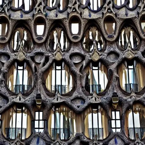 KREA A Photograph Of Antoni Gaudi Building With A Lot Of Windows That