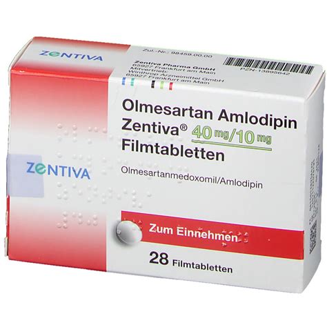 Olmesartan Amlodipin Zentiva Mg Mg St Mit Dem E Rezept Kaufen