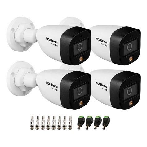 Kit 4 Câmeras Intelbras VHD 1220 B G6 Full Color Alta Definição Full HD