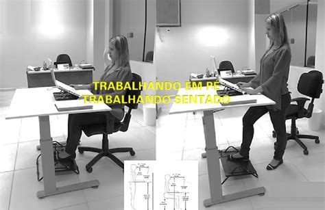 Kit Home Office Trabalhando Em P E Sentado Brasgolden