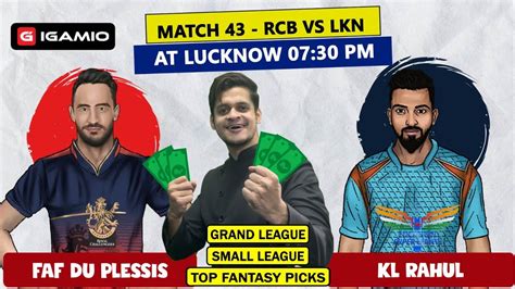 LKN V RCB RCB V LKN IPL 2023 TATA IPL Fantasy Tips Dream