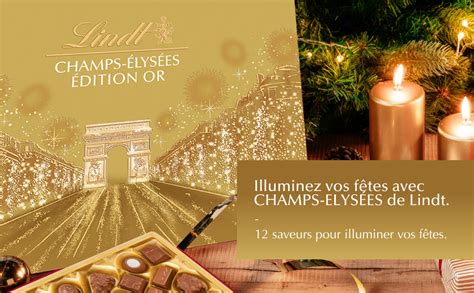 LINDT Boîte Champs Elysées Edition Or 468g Chocolat Assorti Amazon fr