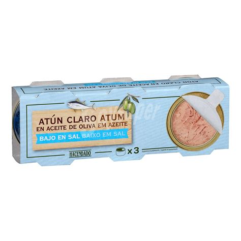 Hacendado Atun Claro En Aceite Oliva Bajo En Sal Lata 240 G