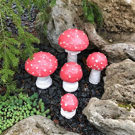 Ceramic Mushrooms Ceramic Mushrooms Garden Art Sculpture Etsy
