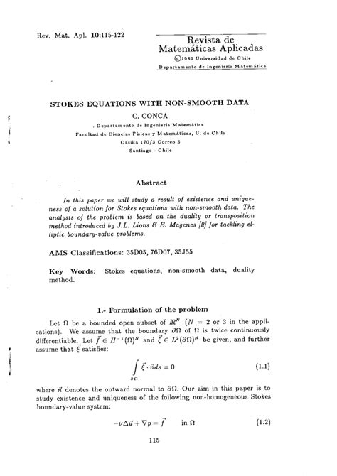pdf stokes equations with non smooth data