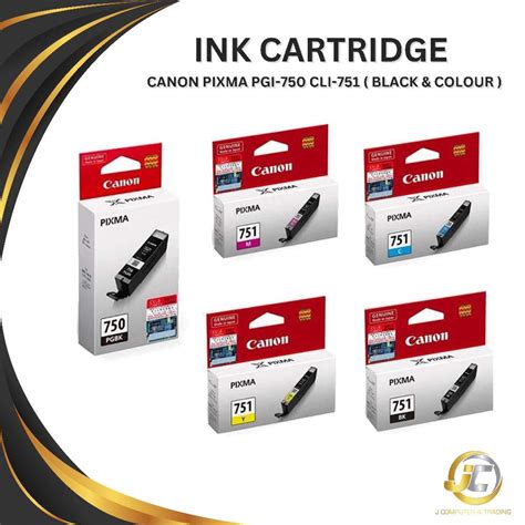 Clearance INK CARTRIDGE CANON PIXMA PGI 750 CLI 751 BLACK