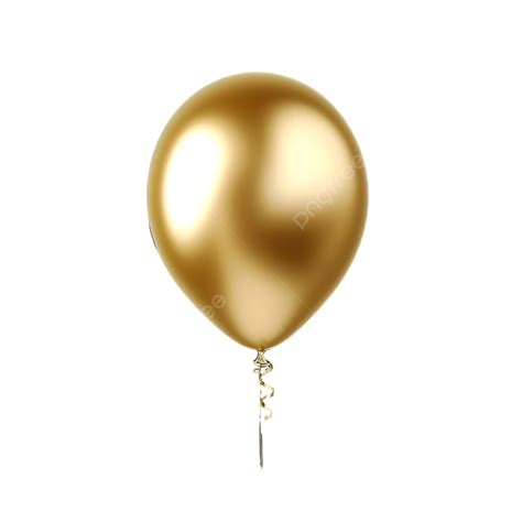 D Golden Balloon D Rendering D Balloon Invitation Png Transparent