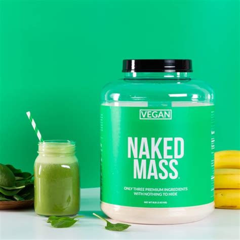 Vanilla Vegan Weight Gainer Naked Mass 8lb Bulk GMO Gluten Soy