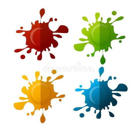 Sistema Colorido De La Mancha Blanca Negra Del Vector Ilustraci N Del