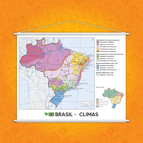 Banner Mapa Escolar Climas Brasileiros Geografia Loja PlimShop