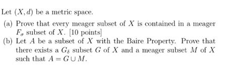 solved let x d be a metric space a prove that every