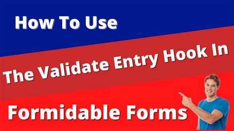 Formidable Forms How To Use The Validate Entry Hook YouTube