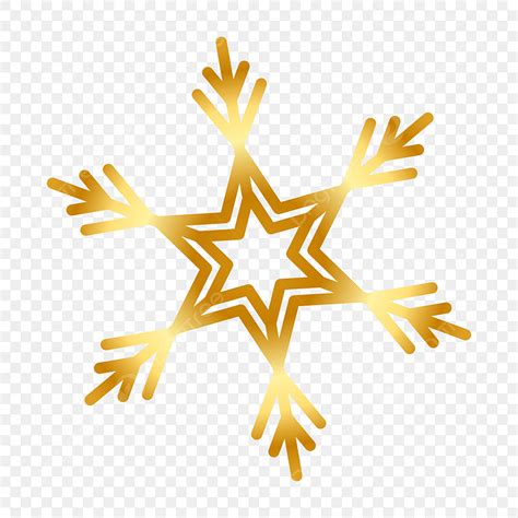 Golden Snowflake Vector Hd PNG Images Golden Color Christmas