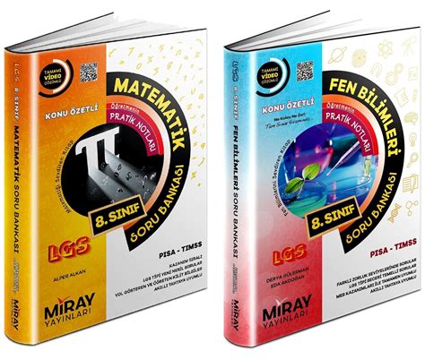 Miray 2024 8 Sınıf Lgs Matematik Fen Bilimleri Soru Seti 2 Kitap