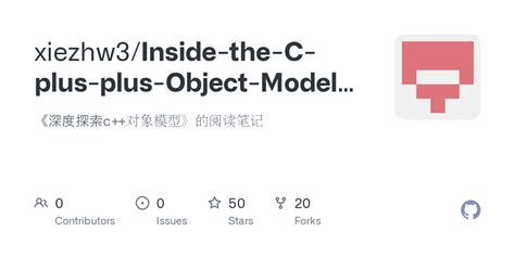 github xiezhw3 inside the c plus plus object model note 《深度探索c 对象模型》的阅读笔记