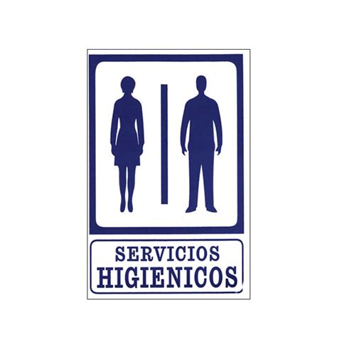 S M SEÑAL VINIL SERVICIOS HIGIENICOS 20X30CM Infofar System