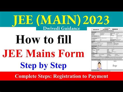 Jee Main Form 2023 Printable Forms Free Online