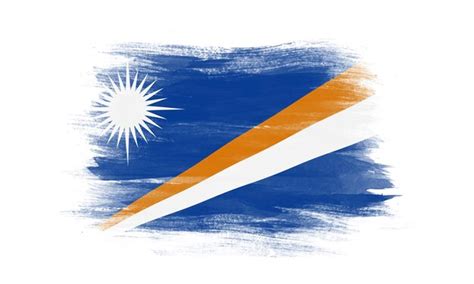 Premium Photo Marshall Islands Flag Brush Stroke National Flag