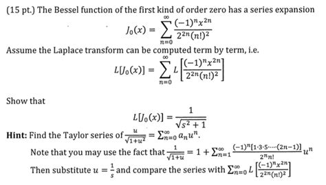 solved the bessel function of the first kind of order zero
