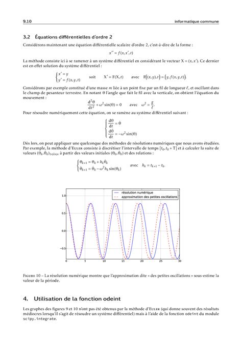 R Solution Num Rique Des Quations Diff Rentielles Alloschool