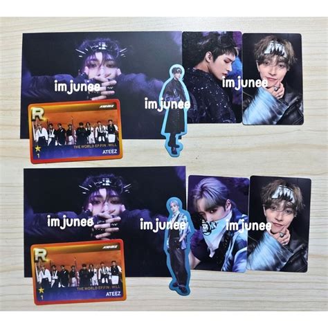 Jual Z VER Ateez Hongjoong Seonghwa Yunho Mingi Photocard Pc Album