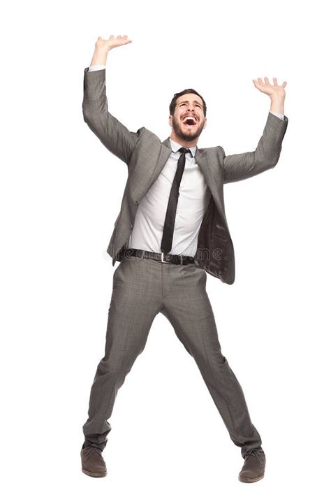 Business Man Holding Something Heavy Stock Photo Image Of Danger