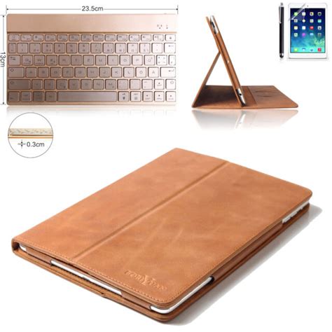 iPad pro 12 9 echt Leder Tasche smart Case hülle mit Bluetooth Tastatur