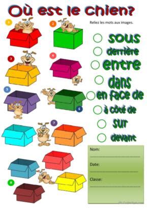 136 Prépositions Français FLE fiches pedagogiques pdf doc