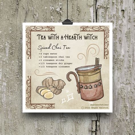 Tea With A Hearth Witch Witchy Wall Art Etsy