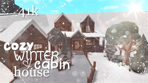 Cozy Winter Cabin House 41k Roblox Bloxburg YouTube