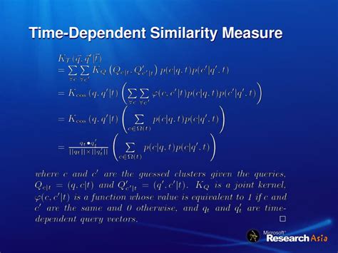 PPT Time Dependent Similarity Measure Of Queries Using Historical