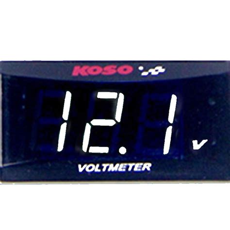 Instock KOSO Voltmeter Slim Style DC 12V To 150V For Motorcycle EBike