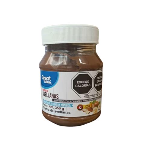 Crema De Avellana Sin Az Car Refinada Great Value G Oz