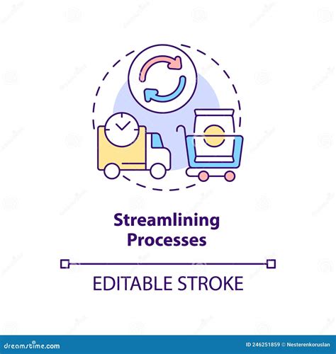 Streamlining Processes Concept Icon Stock Vector Illustration Of
