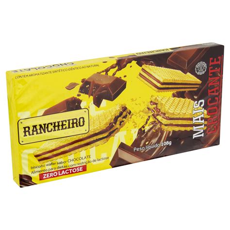 Biscoito Wafer Rancheiro G Chocolate Aqui Na Barcelos