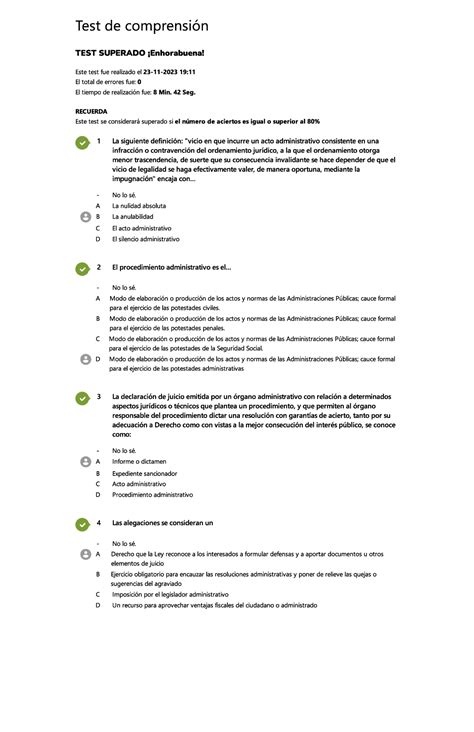 TEST TEMA 6 complemento formativo Prevención De Riesgos Laborales