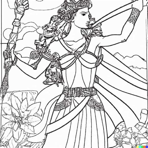Desenhos De Deusa Grega Artemis Para Imprimir E Colorir Pintar The