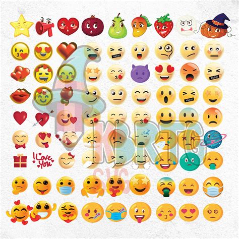 Png Only Emoji Clipart Emoji Smileys Smiley Vector Emojis Etsy Images