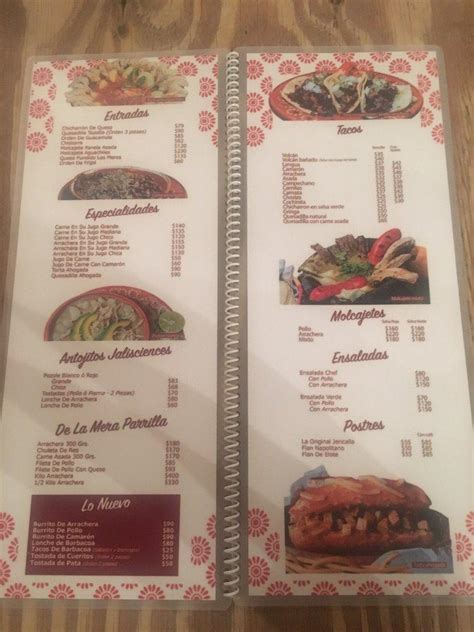 Menu at Los Mero s de Jalisco Suc LABNA restaurant Cancún Av Labna