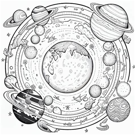 Desenhos De Lindo Planeta Marte Para Colorir E Imprimir