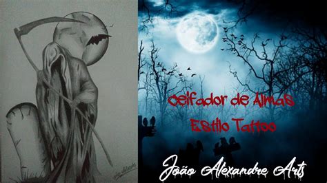Como Desenhar Um Ceifador De Almas Estilo Tattoo Speed Drawing YouTube