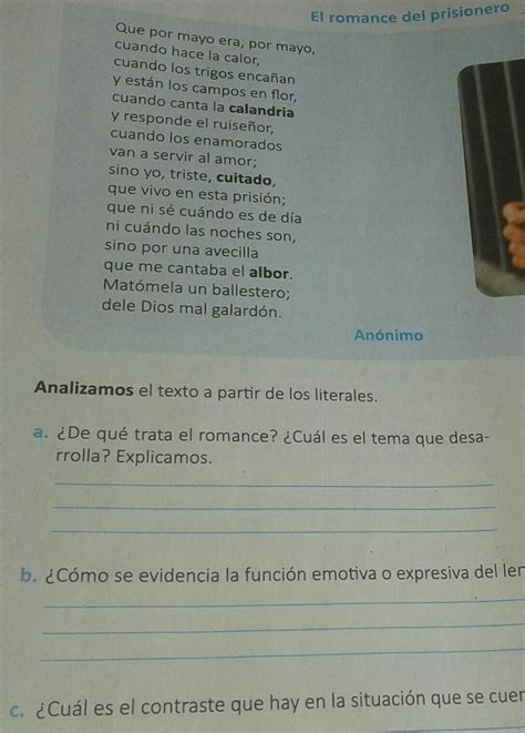 De qué trata el romance Cuál es el tema que desarrolla explicamos